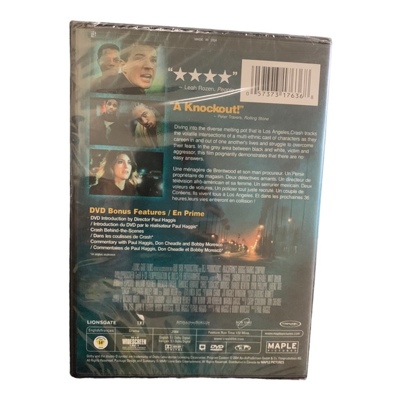 Media | 525 Nwt Crash Academy Award Winning Movie Dvd Sandra Bullock ...